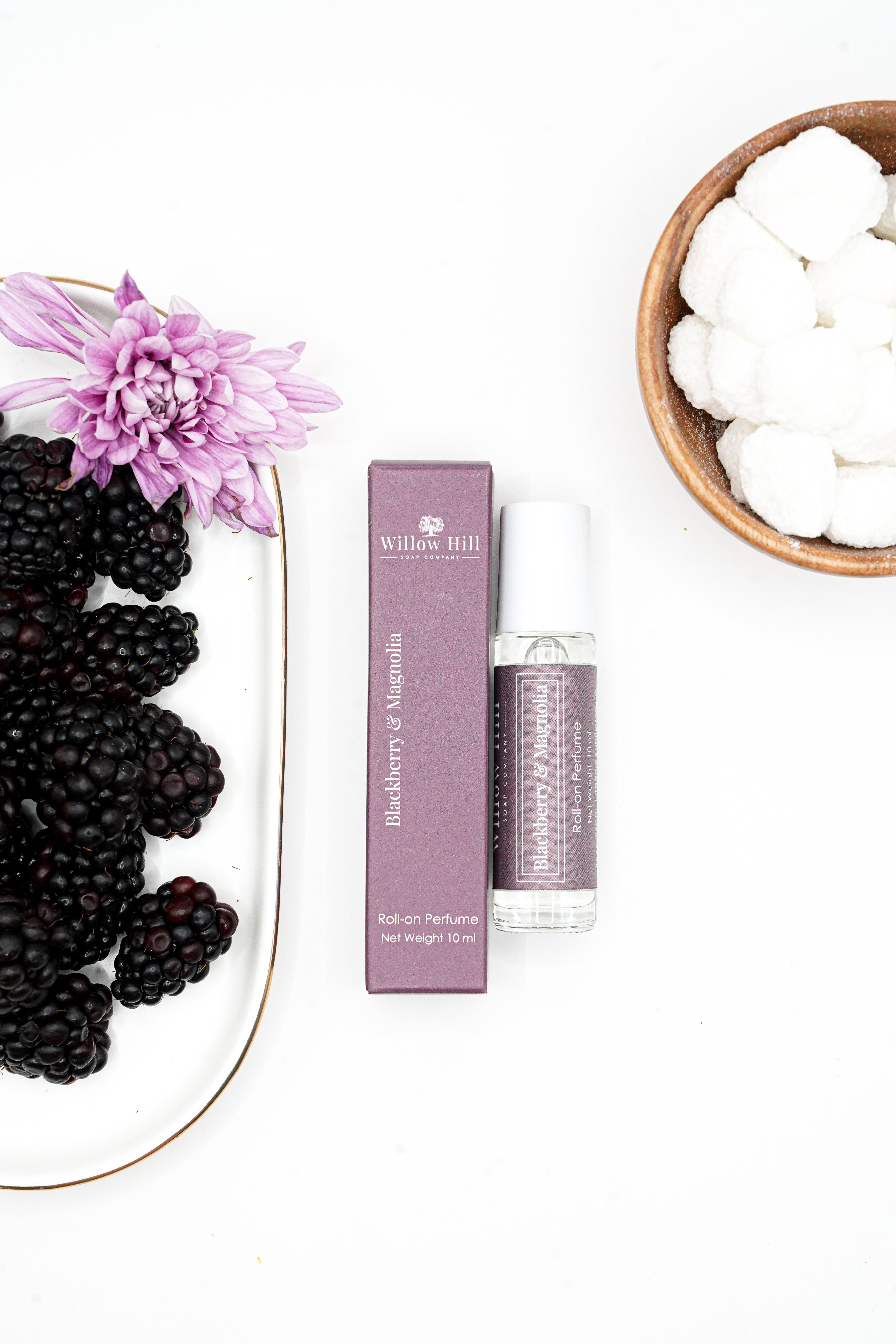 Blackberry Magnolia Collection | Candle, Lotion, Wash, Sugar Scrub – Willow Hill Soap Company