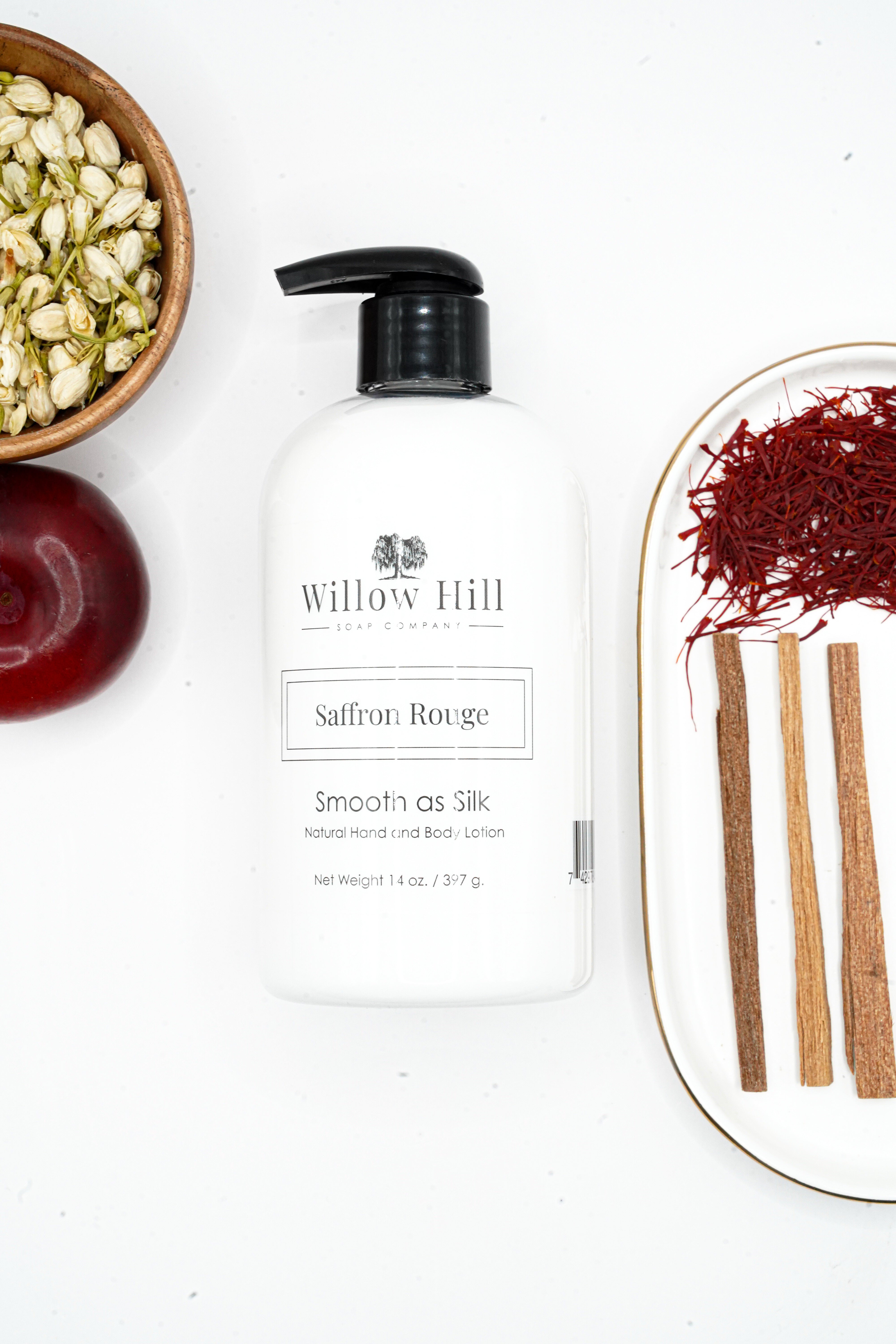 Saffron Rouge Smooth as Silk Lotion – Willow Hill Soap Company